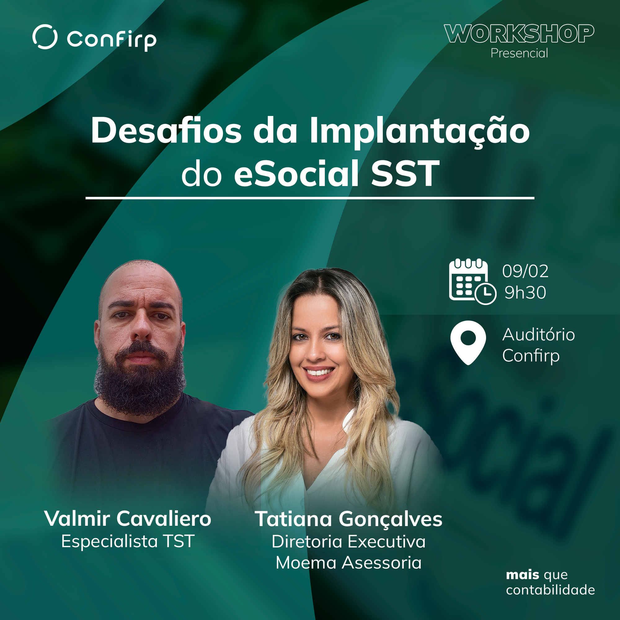Workshop – Desafios da Implantação do eSocial SST - CONFIRP Workshop – Desafios da Implantação do eSocial SST - CONFIRP